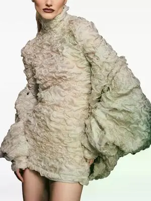 ALMAZ Avenue Ruffled Bomber Jacket
