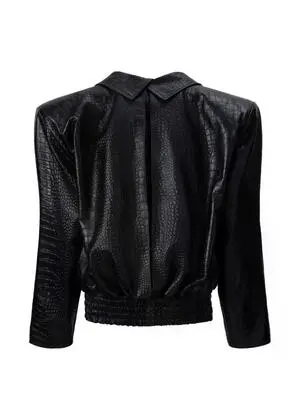 ALMAZ Crocodile-effect Oversized Jacket