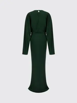 Norma Kamali Long Sleeve Satin Gown