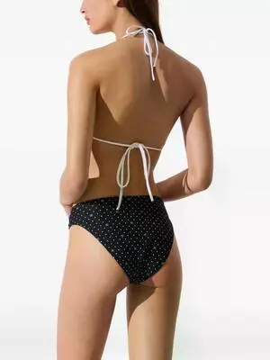 Karl Lagerfeld Polka-dot Triangle Bikini Top
