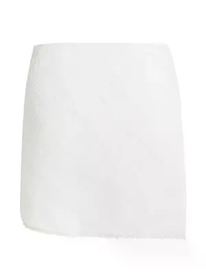 Karl Lagerfeld Textured Pearl-embellished Pareo - White
