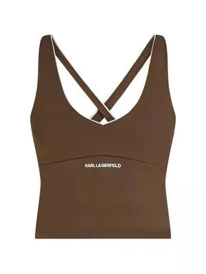 Karl Lagerfeld Sleeveless V-neck Active Top
