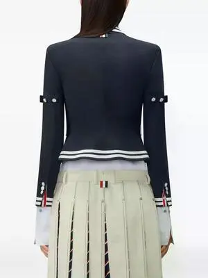 Thom Browne Cropped Jacket With Contrasting Trim