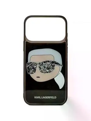 Karl Lagerfeld Glitter Iphone 17 Phone Case - Brown