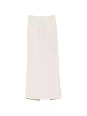 Fabiana Filippi Maxi Skirt With Belt Loops And Rear Slit
