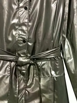 Rains Curve Belted Hooded Jacket