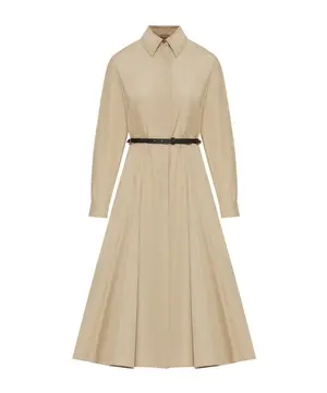 Max Mara Belted Shirt Dress - Beige