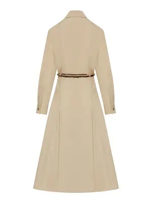 Max Mara Mstaffetto Belted Midi Dress - Beige