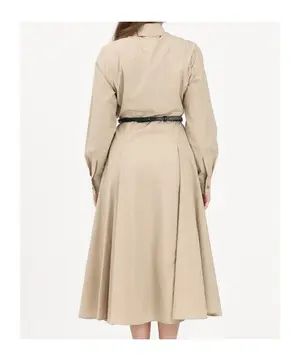Max Mara Mstaffetto Belted Midi Dress - Beige