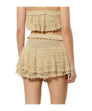 Isabel Marant Étoile Olzea Embellished Crochet Shorts - Nude
