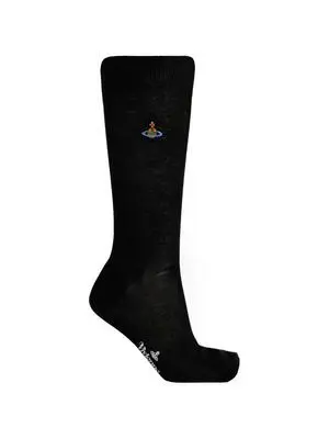 VIVIENNE WESTWOOD Orb Embroidered Socks - Black