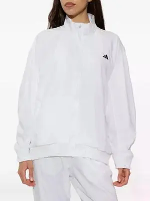 Adidas Logo-print Ruched Sleeve Track Jacket