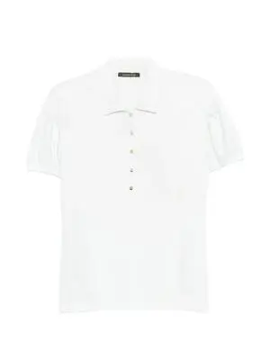 Roberto Cavalli 2000s Logo Embroidered Polo Top