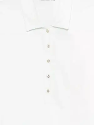 Roberto Cavalli 2000s Logo Embroidered Polo Top
