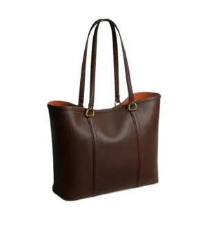 COACH Metal Logo Tote Bag - Maple Brown