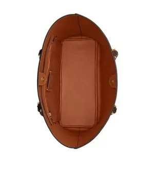 COACH Metal Logo Tote Bag - Maple Brown