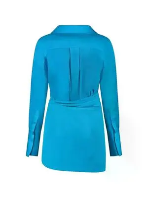 Gauge81 Reef Wrap-style Tulip-skirt Dress