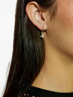 VIVIENNE WESTWOOD Baya Asymmetric Orb And Key Charm Hoop Earrings