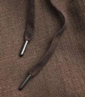Paige Tiano Chinos Relaxed Linen-viscose Blend With Drawstring Waist - Brown
