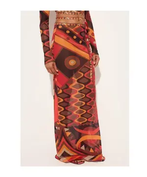 Emilio Pucci Printed Geometric Maxi Skirt