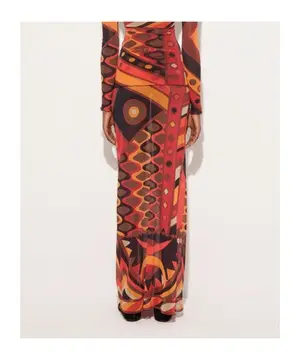 Emilio Pucci Printed Geometric Maxi Skirt