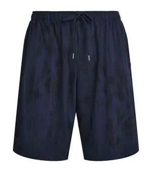 Derek Rose Printed Lounge Shorts - Navy