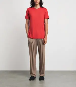 Derek Rose Basel Lounge T-shirt - Red