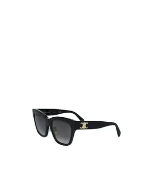 Celine Logo Cat Eye Sunglasses - Black