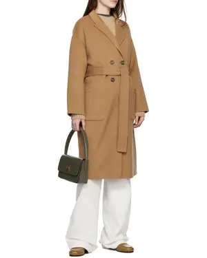 ANINE BING Dylan Belted Double-breasted Coat