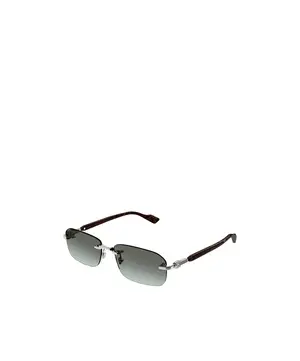 Gucci Rectangular Rimless Sunglasses