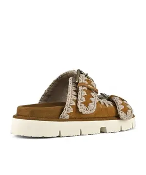 Mou Bio Sandals With Crochet Detailing
