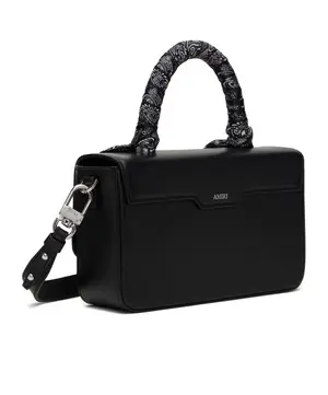 Amiri Bandana-trimmed Leather Handbag