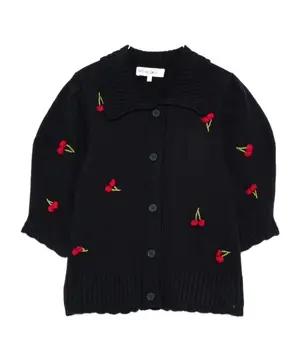 Stine Goya Collared Short-sleeved Knit Sweater