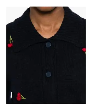 Stine Goya Collared Short-sleeved Knit Sweater