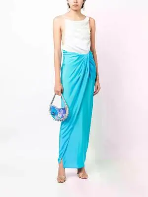 Gauge81 Draped Silk Maxi Skirt