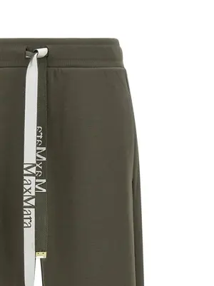 Max Mara Bali Wide Leg Drawstring Pants - Khaki