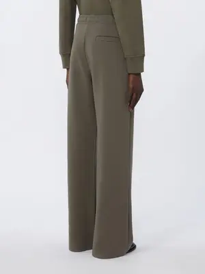 Max Mara Bali Wide Leg Drawstring Pants - Khaki