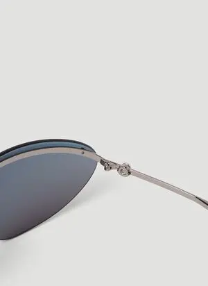 Moncler Mirrored Frame Oval Sunglasses