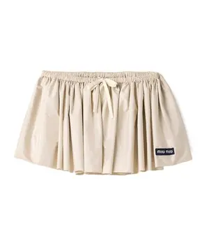 Miu Miu Technical Pongé Miniskirt