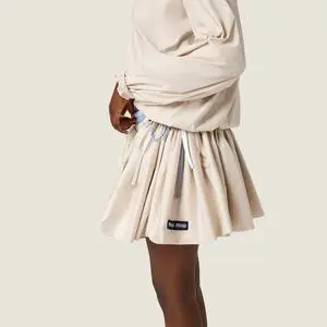 Miu Miu Technical Pongé Miniskirt