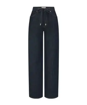 FRAME The Off Duty Drawstring Wide-leg Jeans