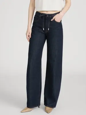 FRAME The Off Duty Drawstring Wide-leg Jeans