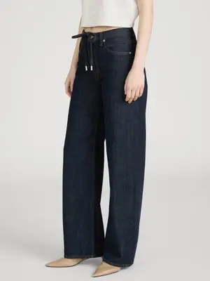 FRAME The Off Duty Drawstring Wide-leg Jeans
