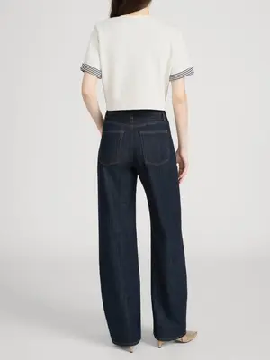 FRAME The Off Duty Drawstring Wide-leg Jeans