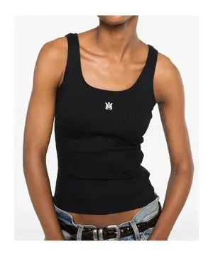 Amiri Logo Embroidered Scoop Neck Tank Top