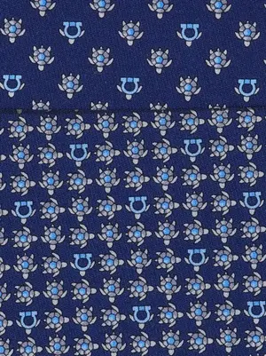 FERRAGAMO Printed Neck Tie - Navy