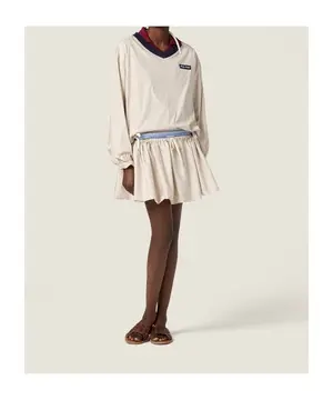 Miu Miu Technical Pongé Sweatshirt