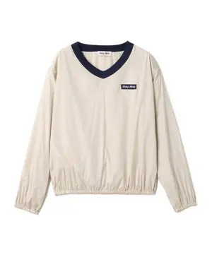Miu Miu Technical Pongé Sweatshirt - White Opal