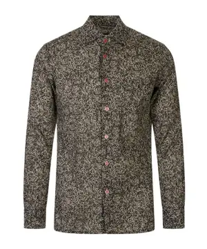 Kiton Floral-print Long-sleeve Shirt