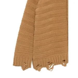 MAISON MARGIELA Distressed Ribbed-knit Cardigan